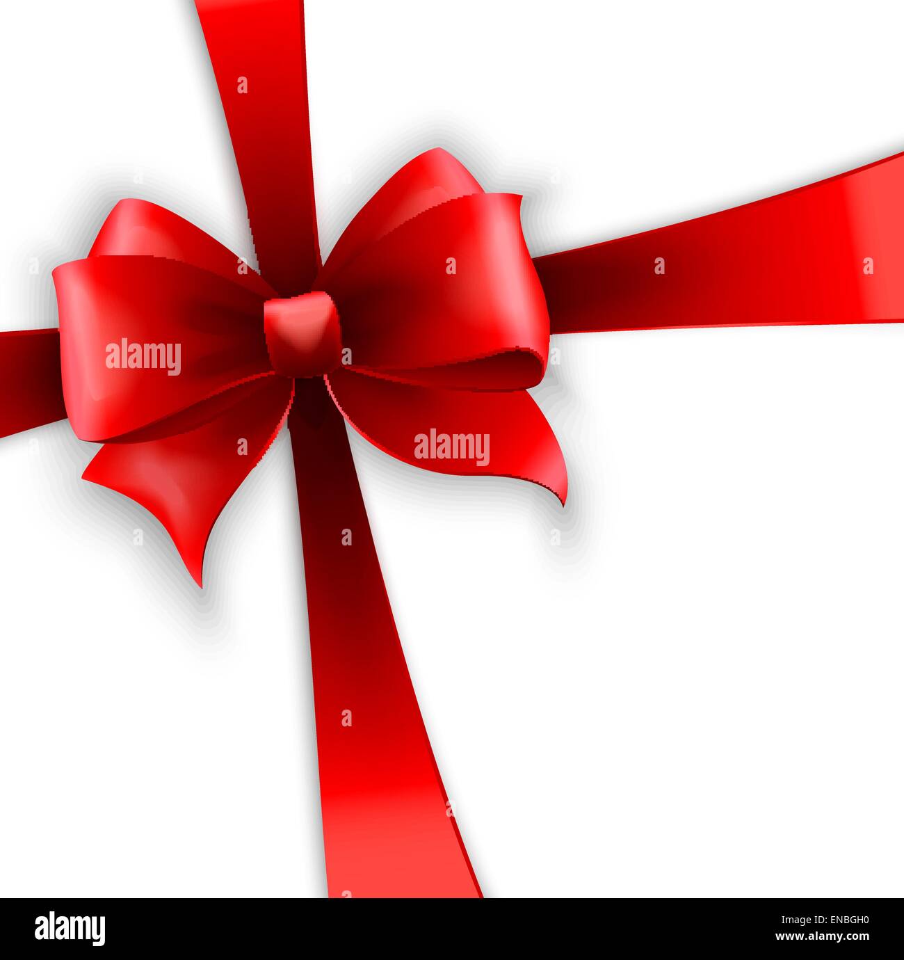 Vector Invitation card with red holiday ribbon and bow Stock Vector ...