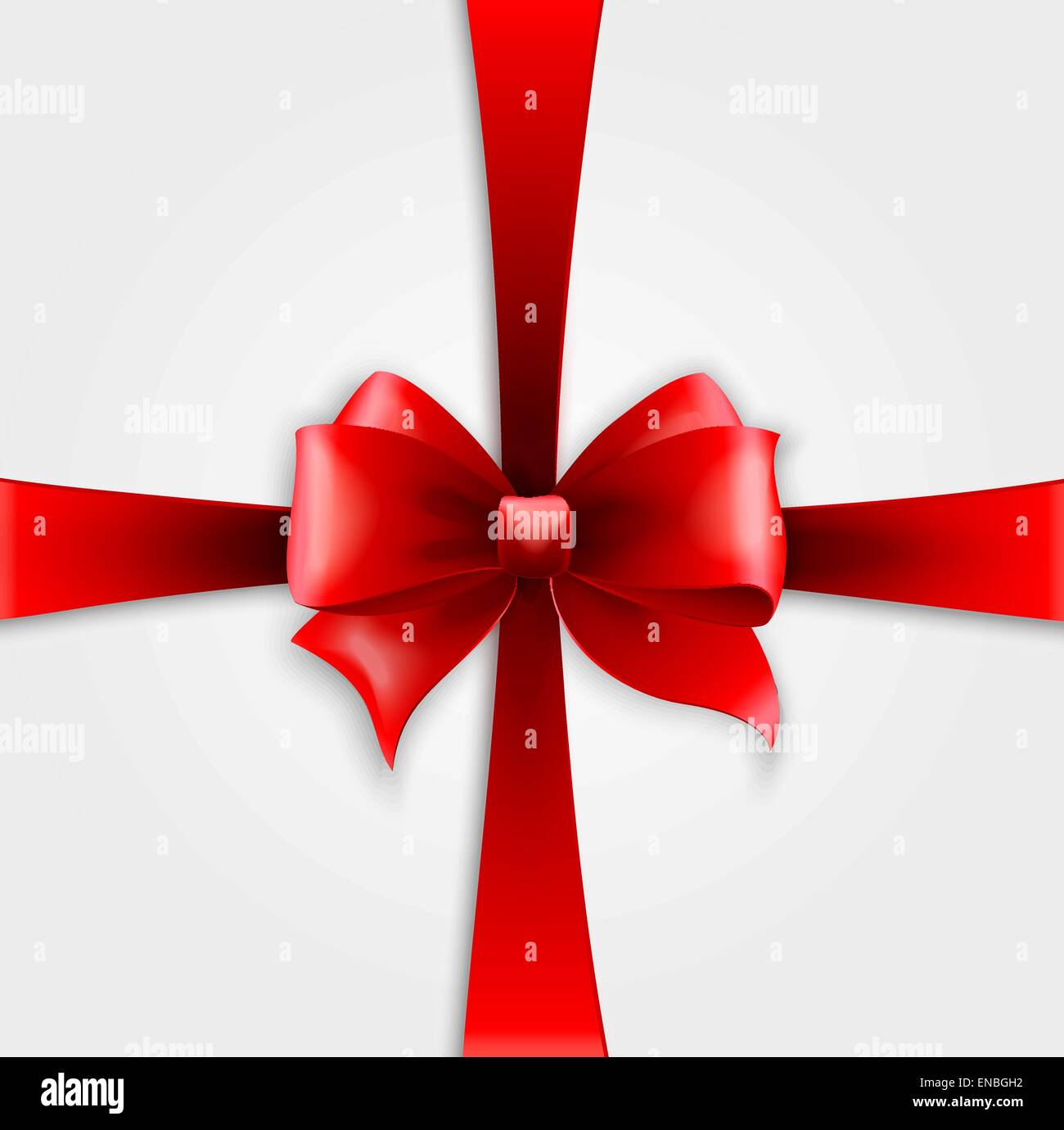 Vector Invitation card with red holiday ribbon and bow Stock Vector ...