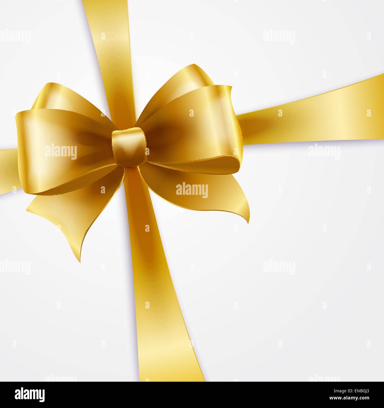 Vector Invitation card with gold holiday ribbon and bow Stock Vector ...