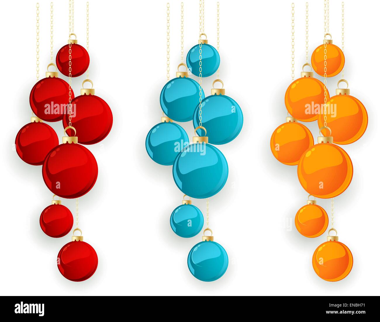 Set of color Merry Christmas baubles . Vector illustration Stock Vector ...