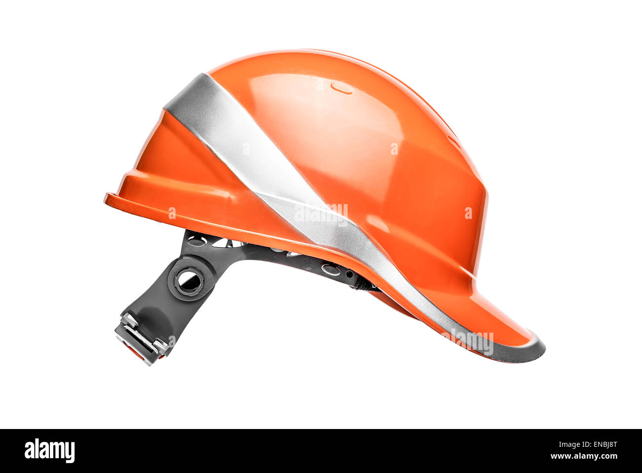 Orange safety helmet Stock Photo - Alamy