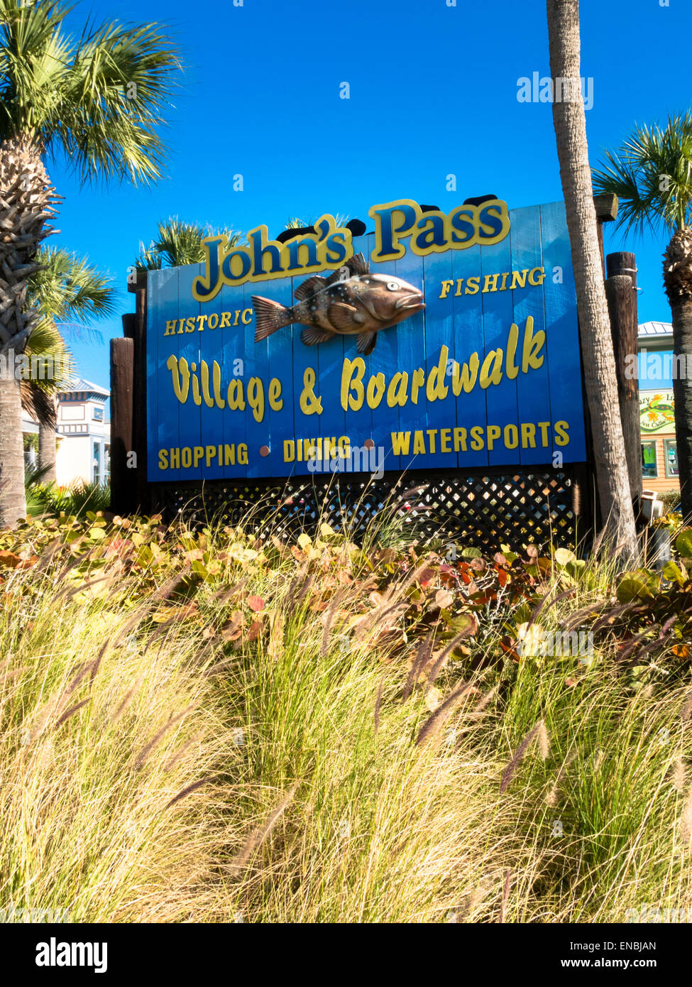 John's Pass Village & Boardwalk Welcome Sign, John's Pass, Madeira ...