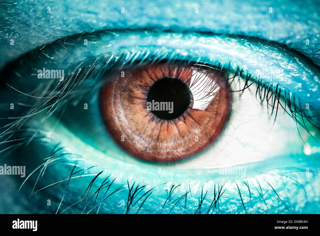 Eye of the alien Stock Photo - Alamy