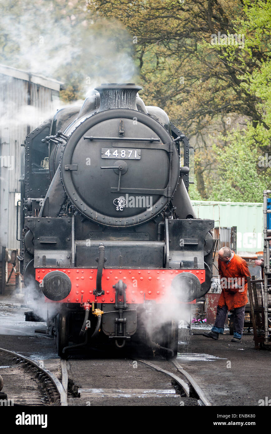 Steam Engine prepares for service at grosmont shed. North Yorkshire ...