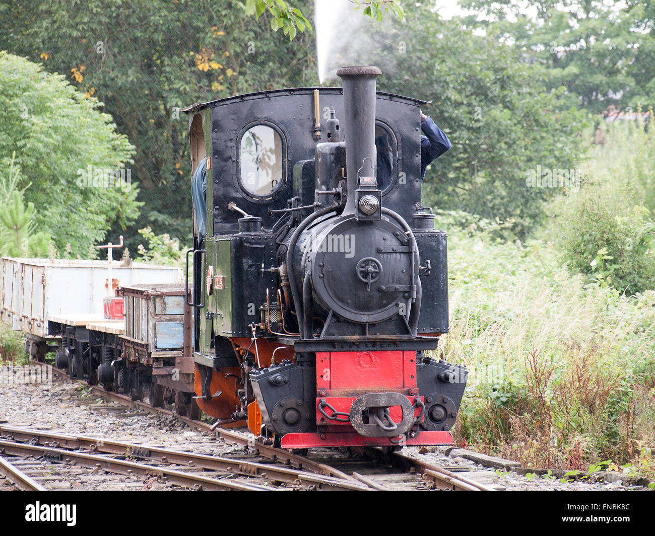 Narrow gauge steam locomotive, Lancashire Stock Photo - Alamy