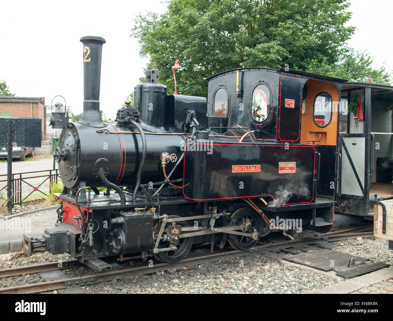 Narrow gauge steam locomotive, Lancashire Stock Photo - Alamy