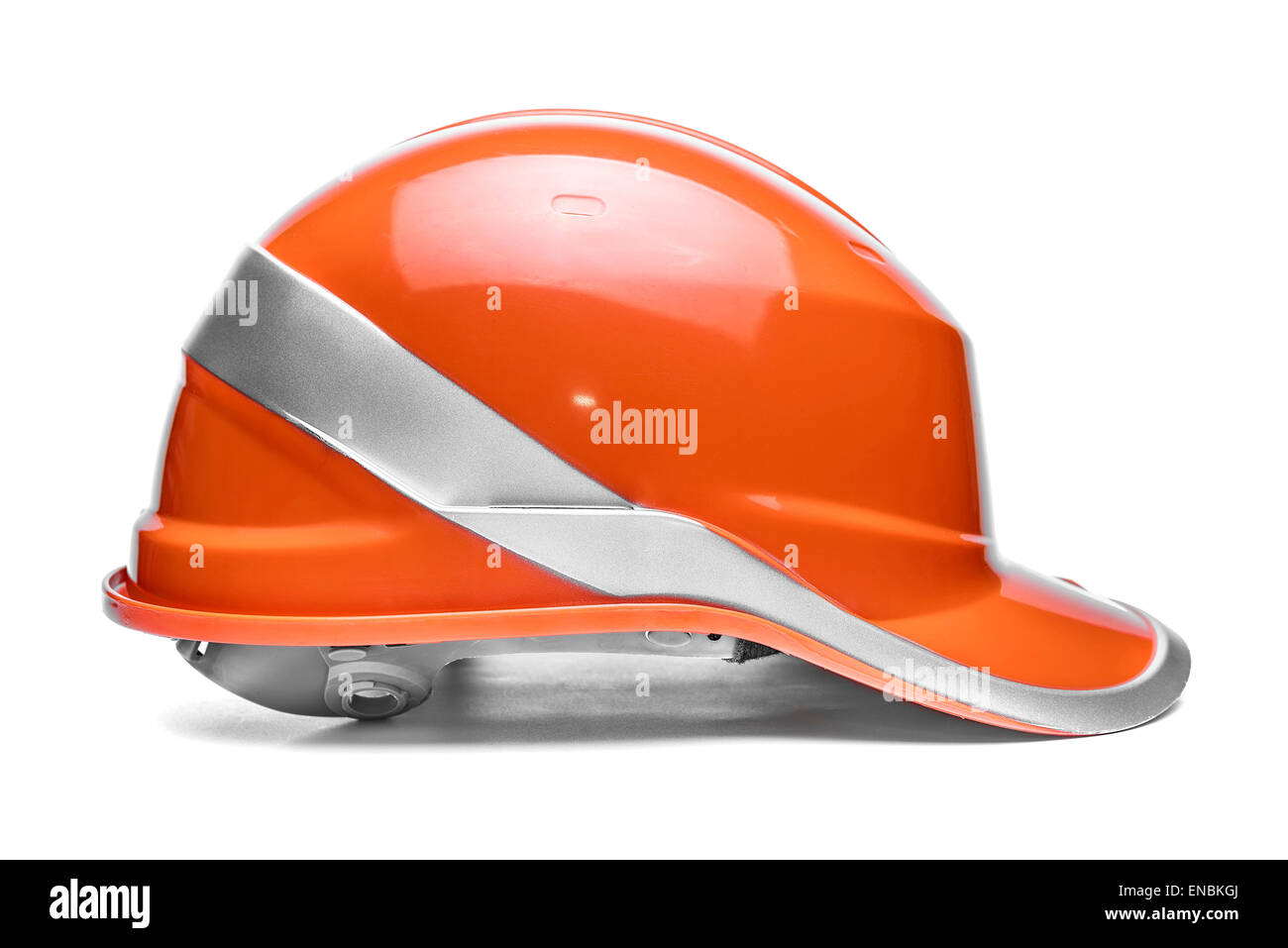 Orange safety helmet Stock Photo - Alamy