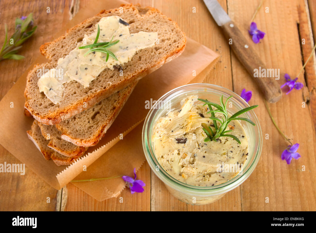Olive butter spread Stock Photo - Alamy
