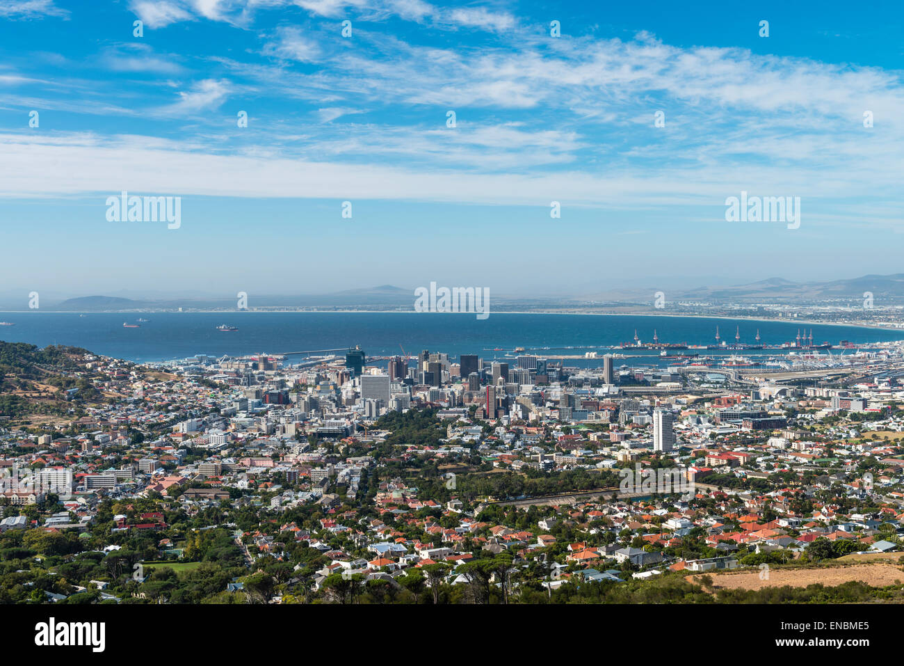 Cape Town city centre (view from the Table Mountain Stock Photo - Alamy