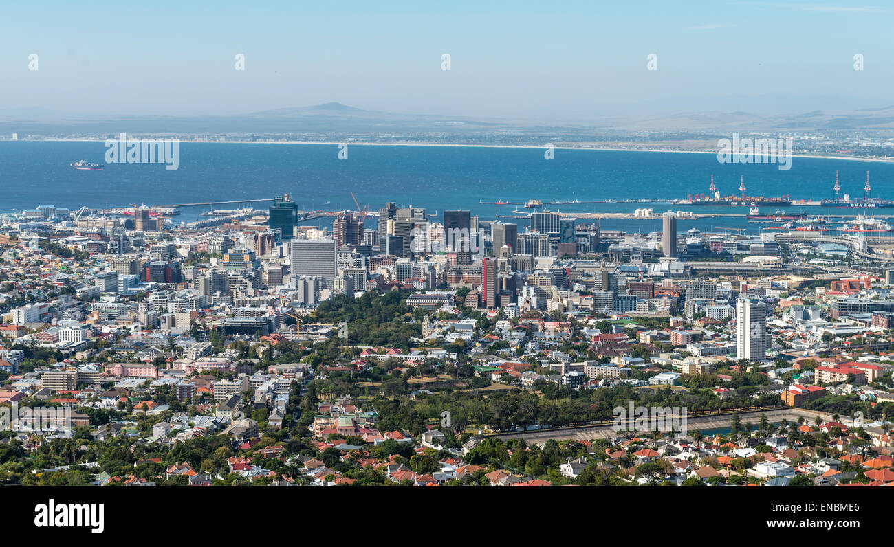 Cape Town city centre (view from the Table Mountain Stock Photo - Alamy