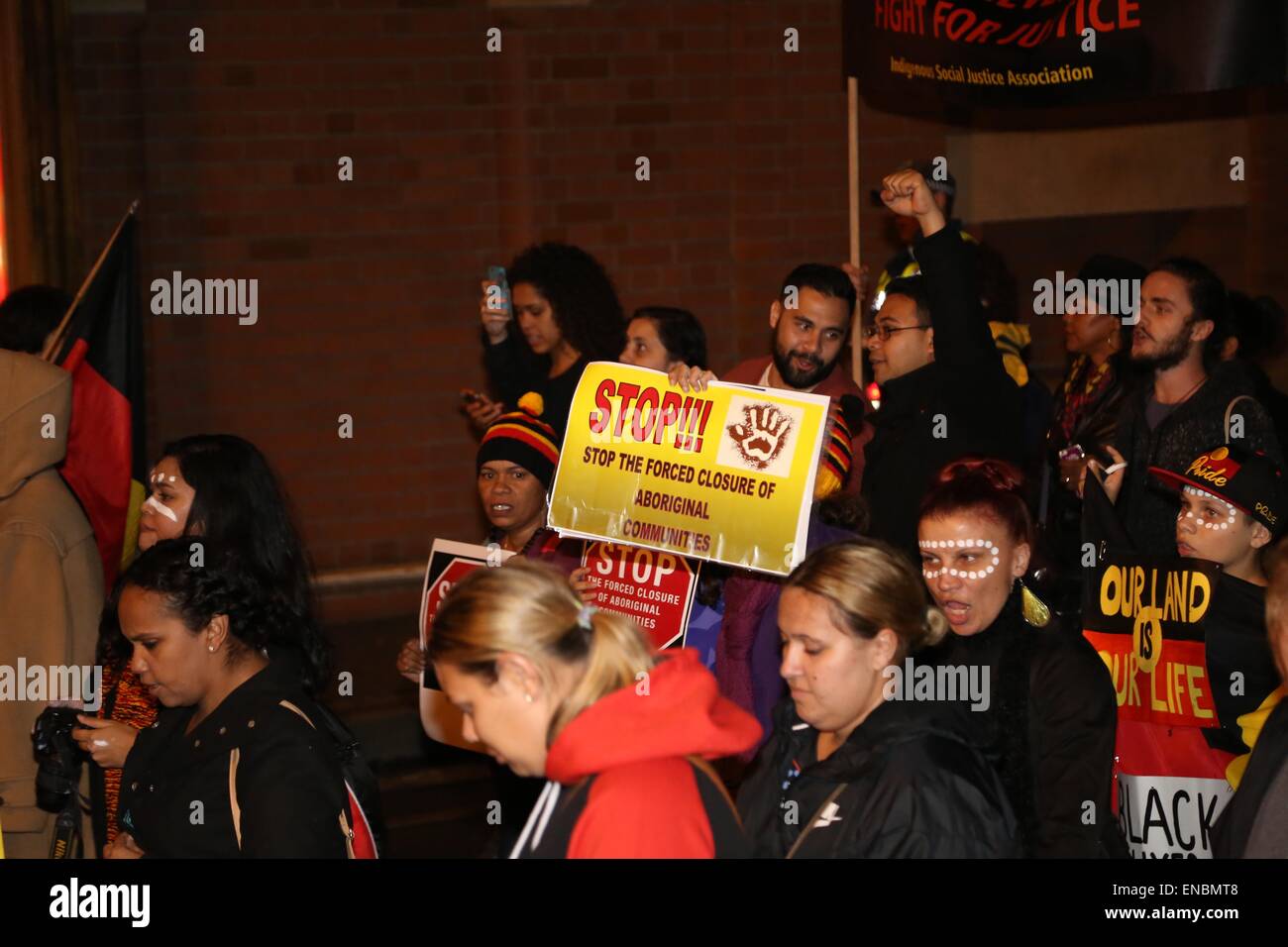 Stop the forced closure of aboriginal communities hi-res stock ...