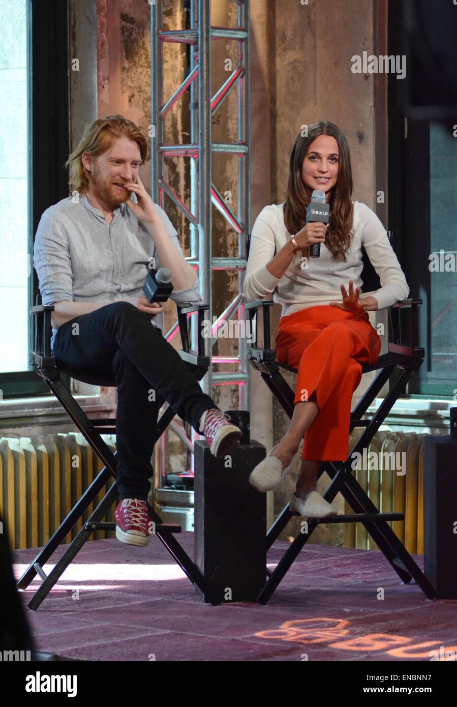 New York, NY, USA. 1st May, 2015. Domhnall Gleeson, Alicia Vikander in ...