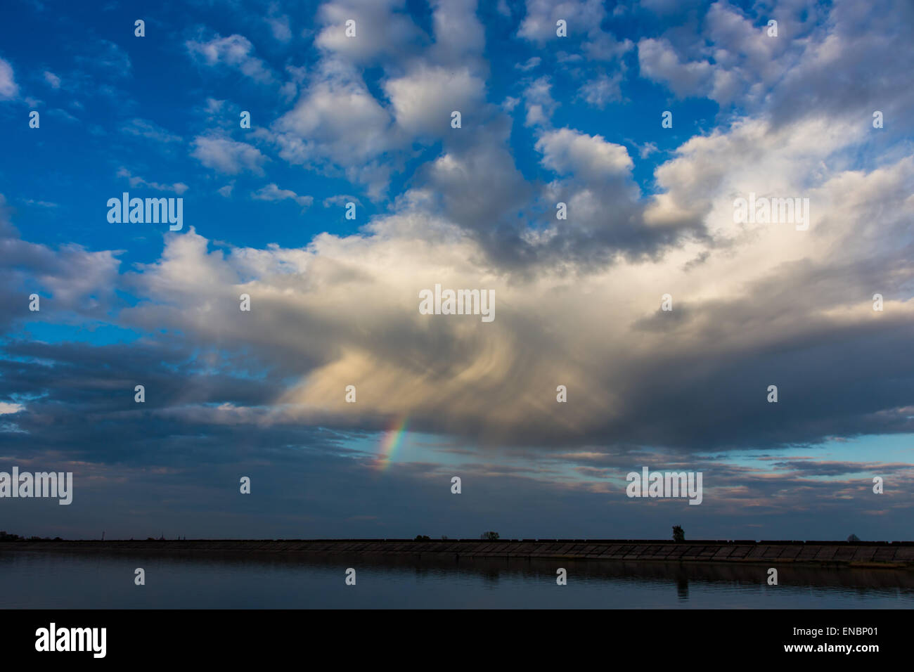 Large panoramic view at the beautiful lake Stock Photo - Alamy