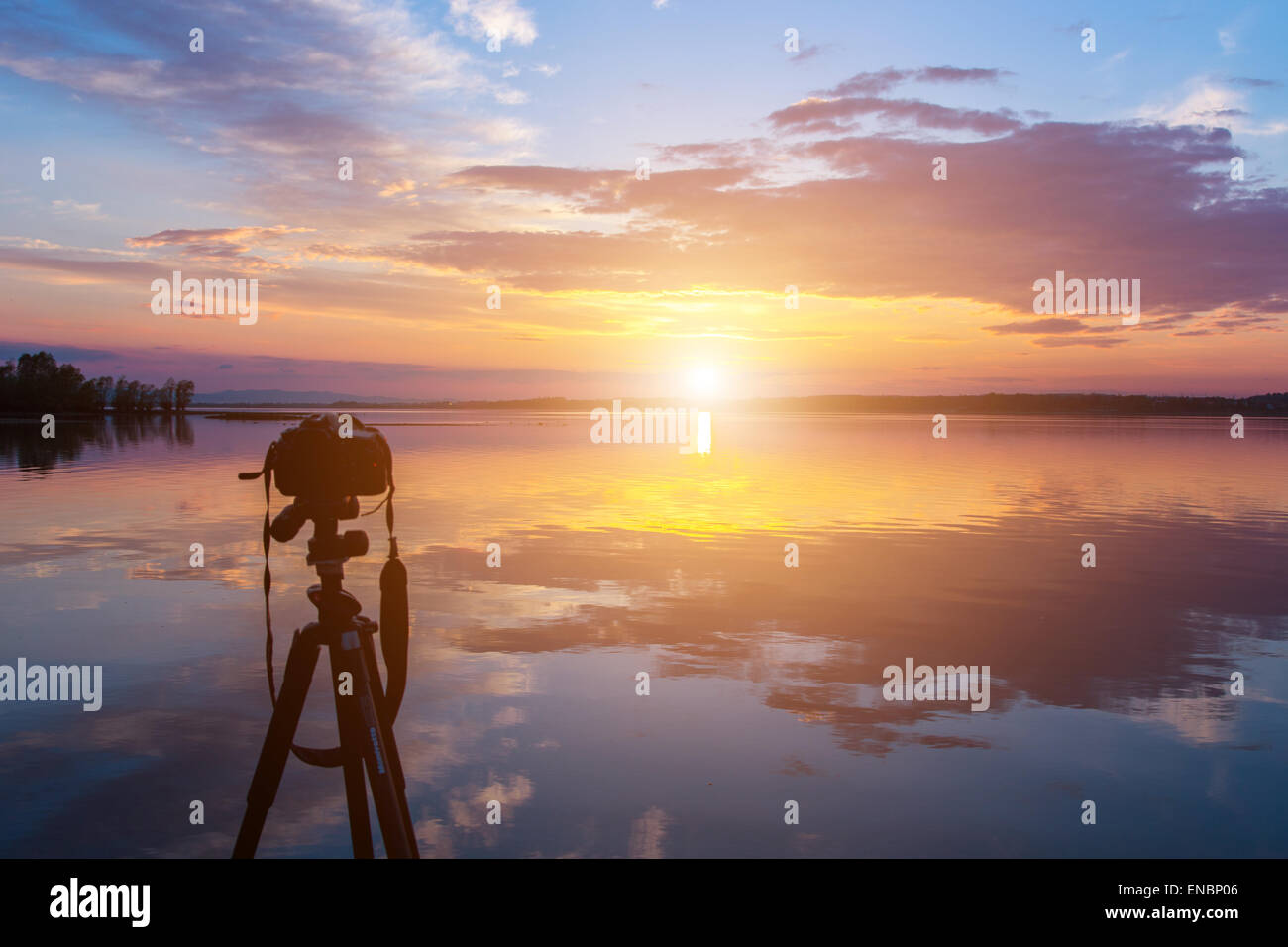 The camera taking shot of beautiful sunset Stock Photo - Alamy