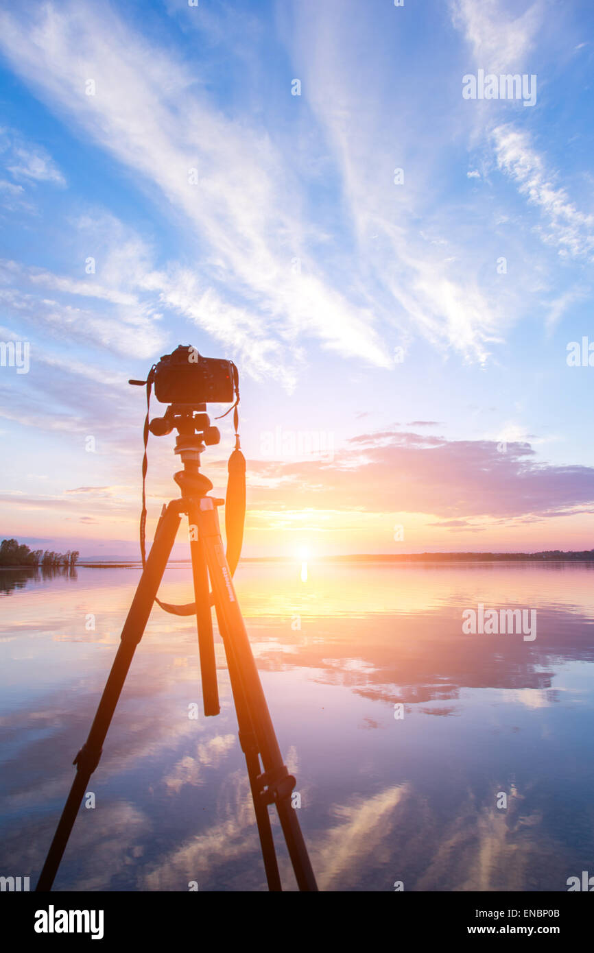 The camera taking shot of beautiful sunset Stock Photo - Alamy