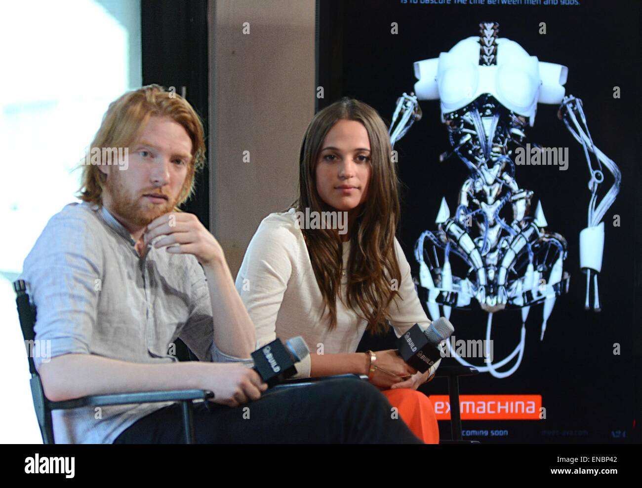 New York, NY, USA. 1st May, 2015. Domhnall Gleeson, Alicia Vikander in ...