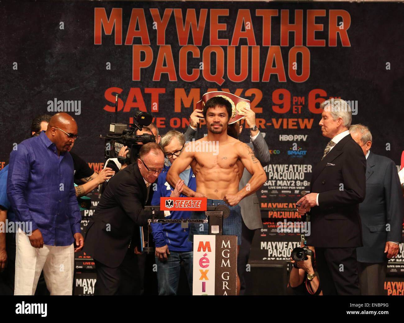 Las Vegas, Nevada, USA. 1st May, 2015. A record 11,500 boxing fans ...