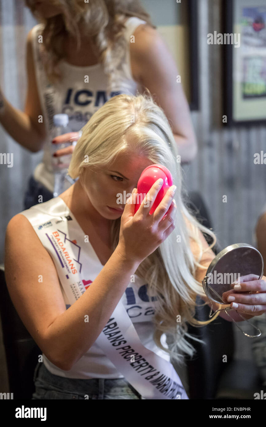 London, UK. 1st May, 2015. Backstage at Miss London 2015 Finale Credit ...