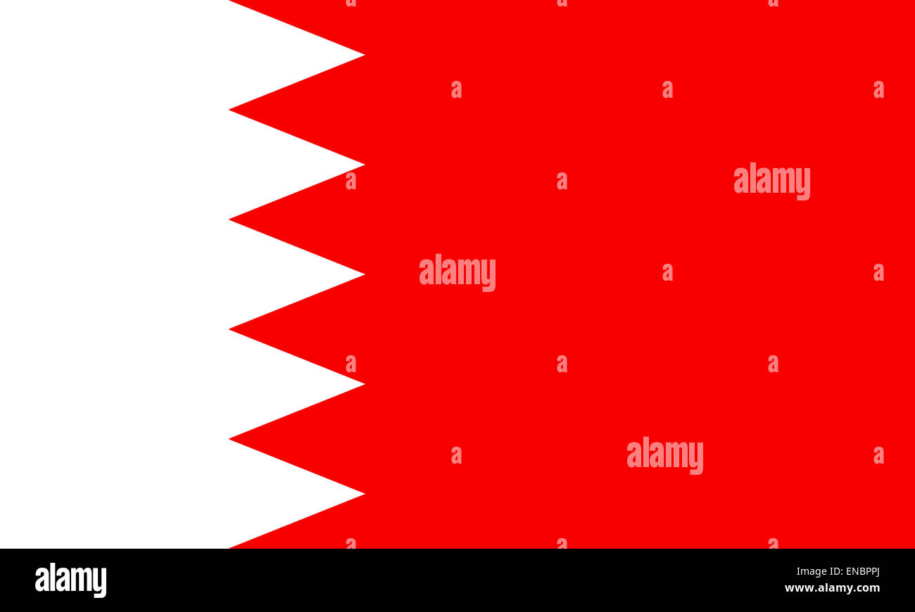 National flag of the Kingdom Bahrain Stock Photo - Alamy