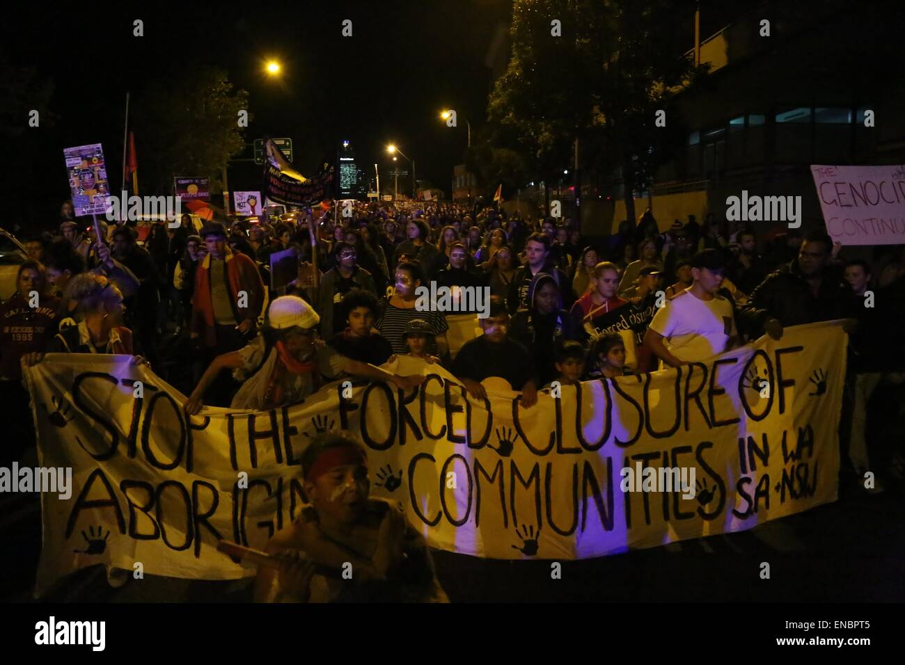 Stop the forced closure of aboriginal communities hi-res stock ...