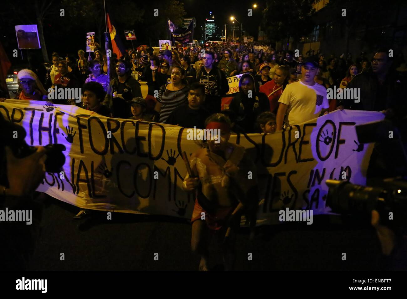 Stop the forced closure of aboriginal communities hi-res stock ...