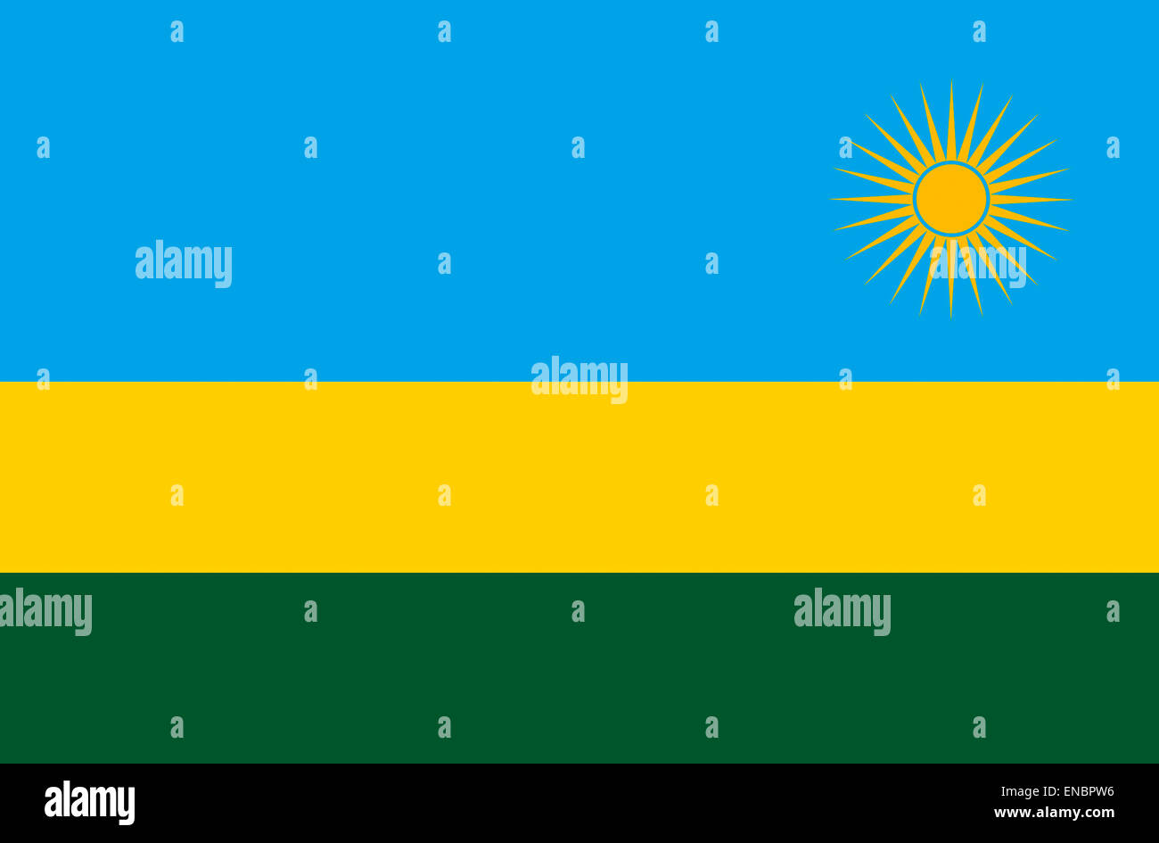 National flag of the Republic of Rwanda Stock Photo - Alamy