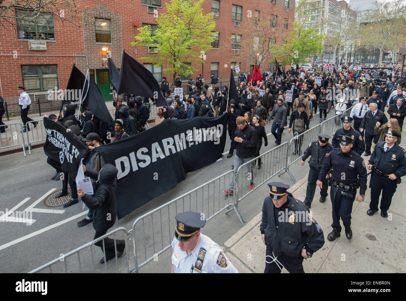 Manhattan, New York, USA. 1st May, 2015. Activists march as part of May ...
