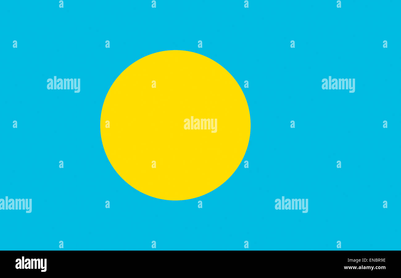 Flag of the Republic of Palau Stock Photo - Alamy