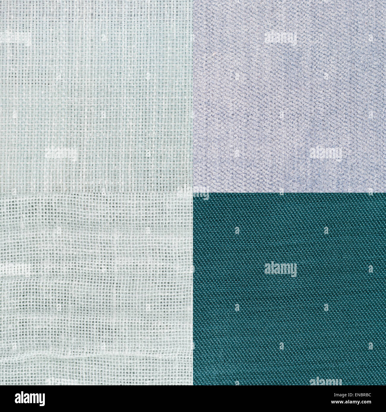 Set of blue fabric samples, texture background Stock Photo - Alamy