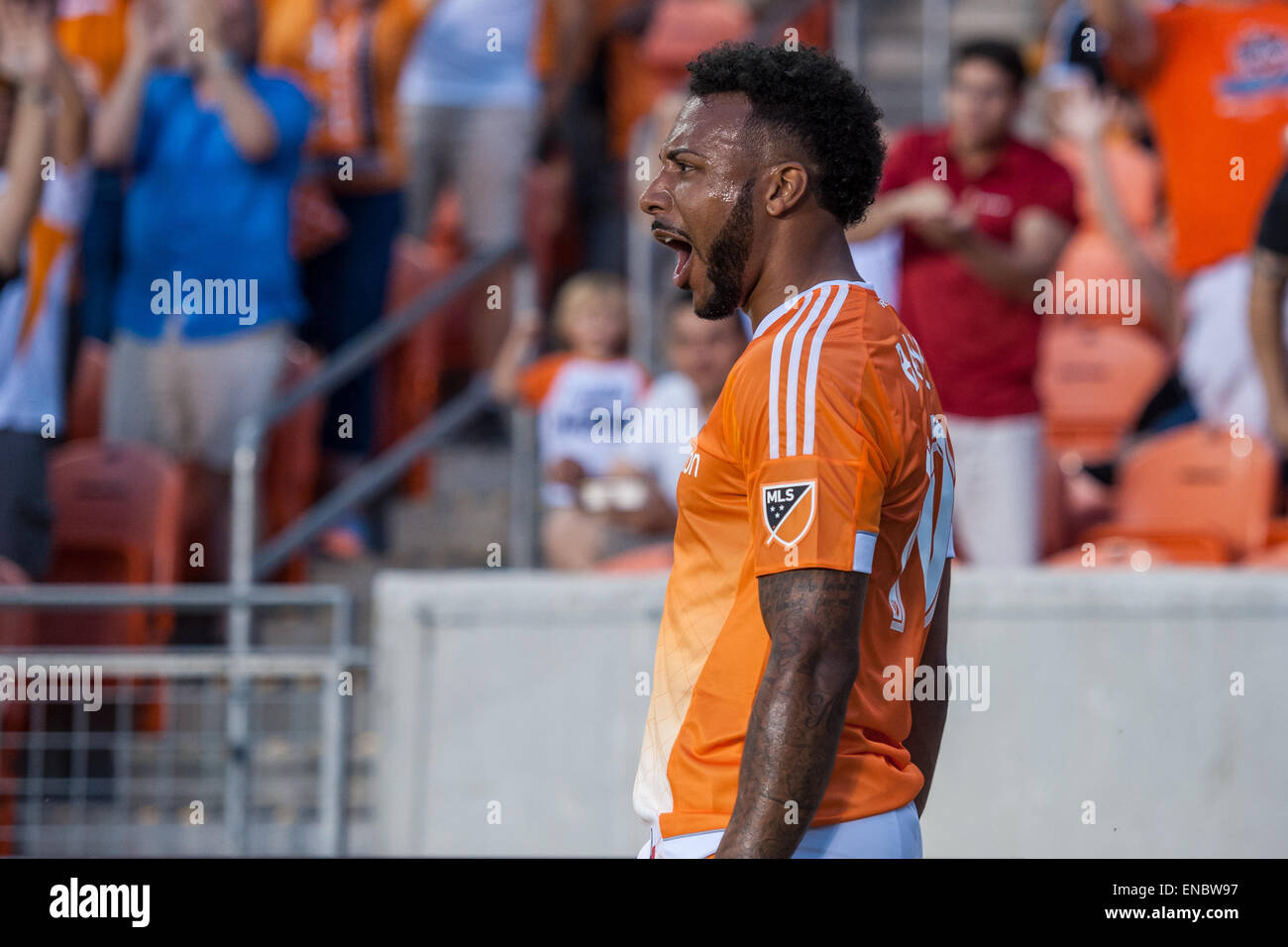 Houston, Texas, USA. 1st May, 2015. Houston Dynamo forward Giles Barnes ...