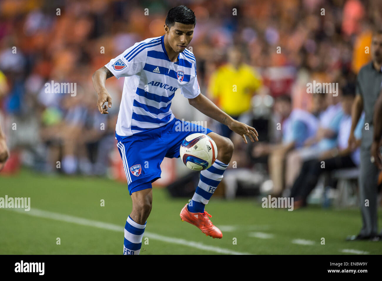 Houston, Texas, USA. 1st May, 2015. FC Dallas defender Moises Hernandez ...