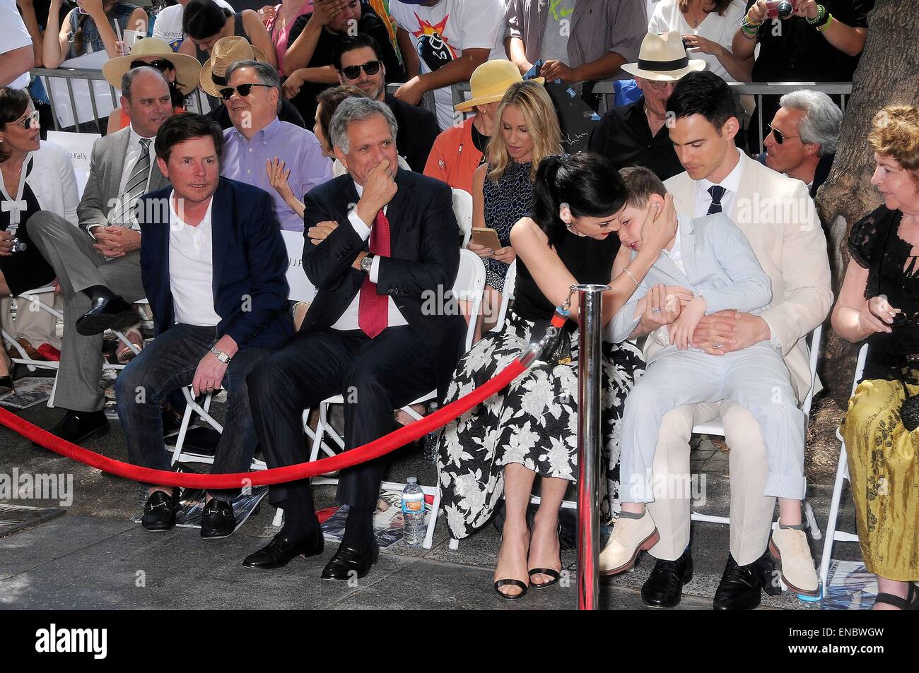 Los Angeles, CA, USA. 1st May, 2015. Michael J. Fox, Leslie Moonves ...