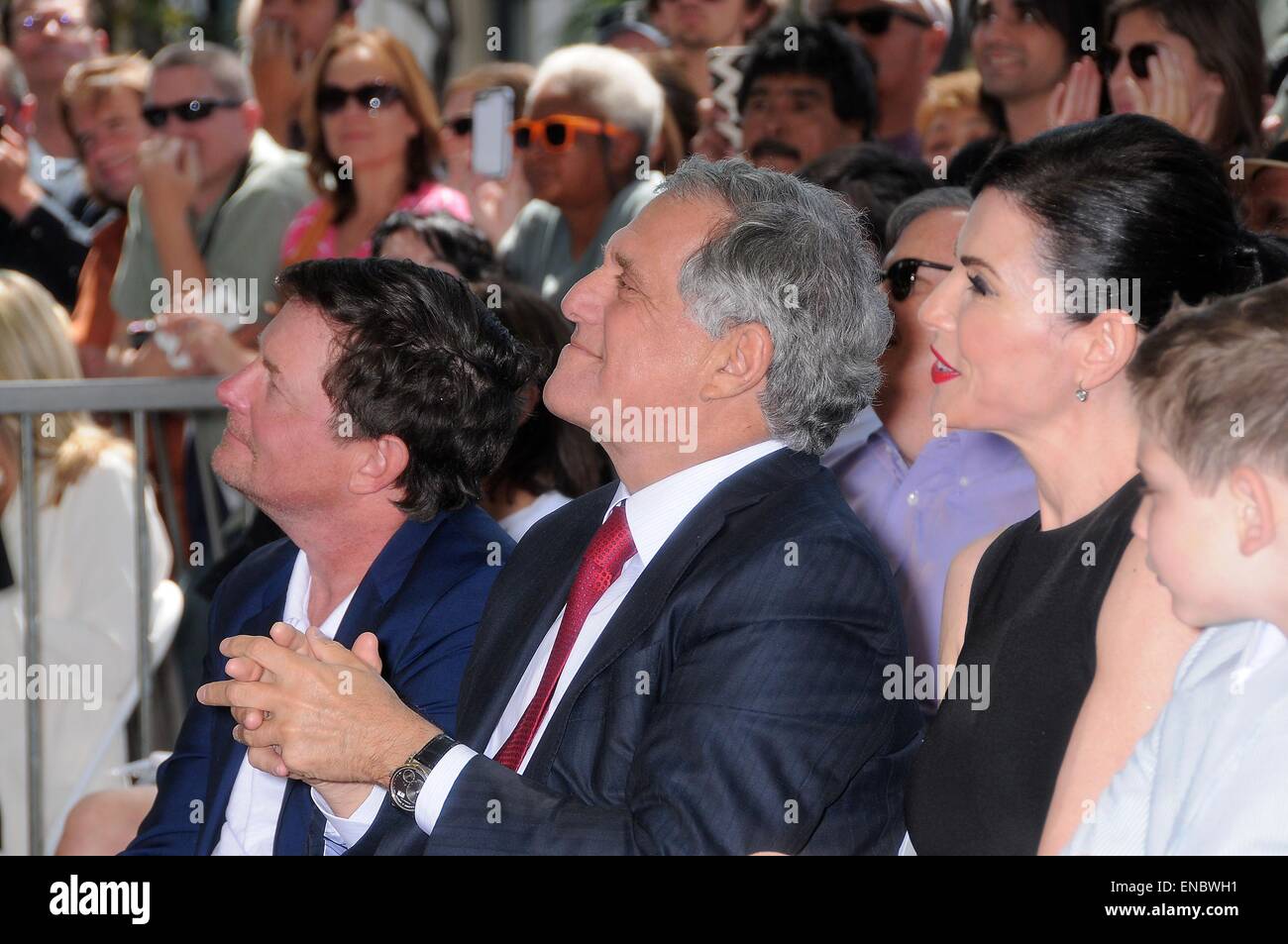 Los Angeles, CA, USA. 1st May, 2015. Michael J. Fox, Leslie Moonves ...