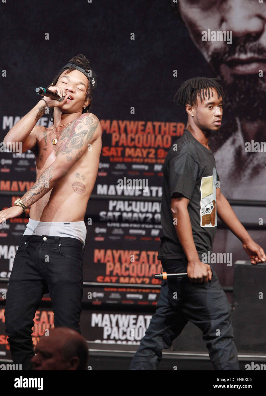 Las Vegas, Nevada, USA. 1st May, 2015. Rappers Swae Lee and Slim Jimmy ...