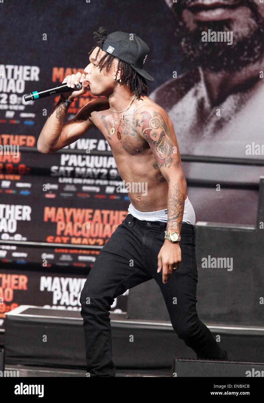 Las Vegas, Nevada, USA. 1st May, 2015. Rapper Swae Lee from the rap duo ...