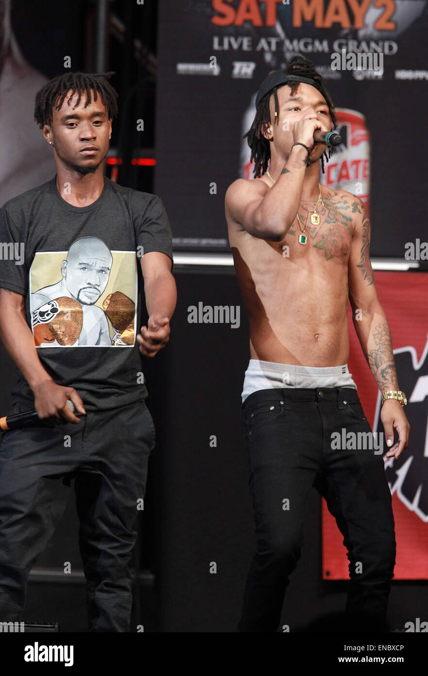 Las Vegas, Nevada, USA. 1st May, 2015. Rappers Swae Lee and Slim Jimmy ...