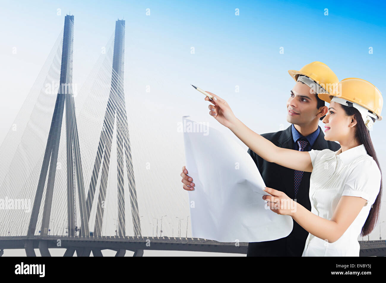 Standing pointing map communication authority hi-res stock photography ...