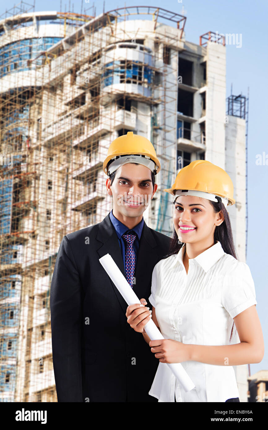 2 indian Engineer Colleague House Project Stock Photo - Alamy