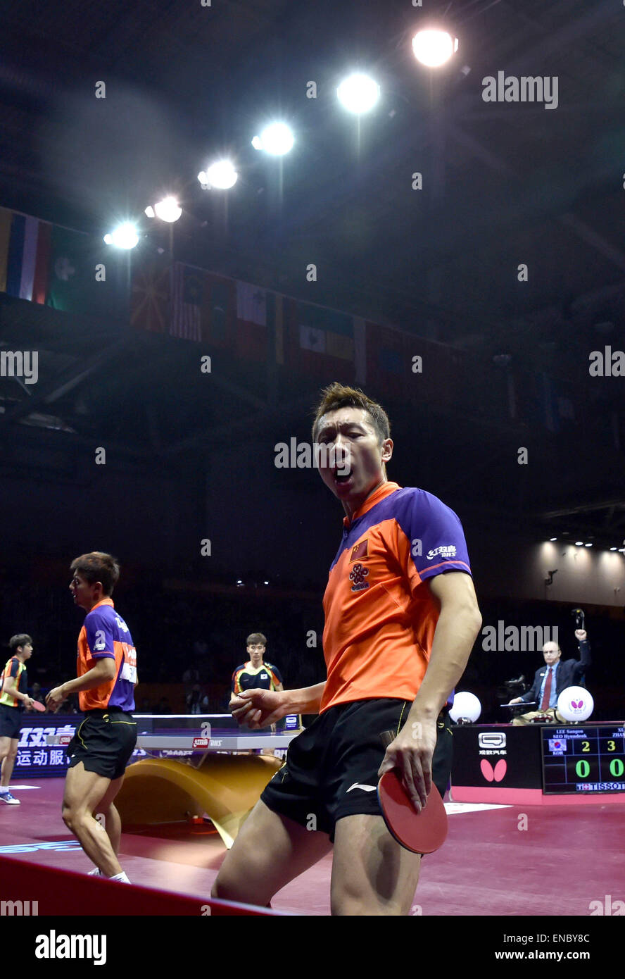 Suzhou, China's Jiangsu Province. 2nd May, 2015. China's Xu Xin(Front ...