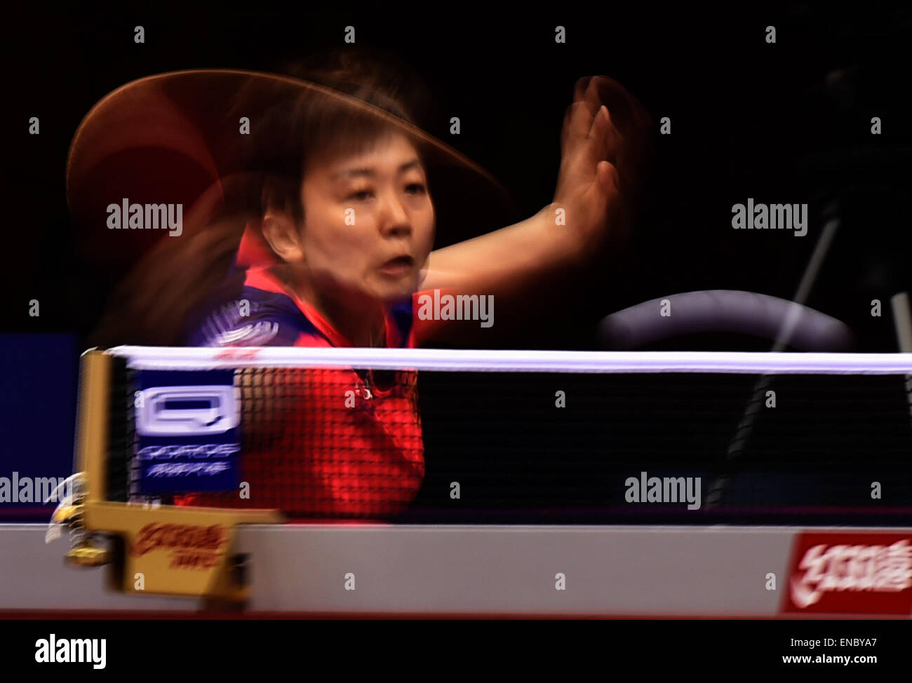 Suzhou, China's Jiangsu Province. 2nd May, 2015. China's Mu Zi competes ...