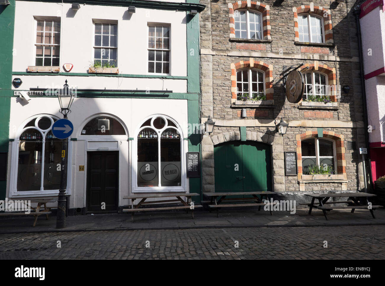Restaurants in Bristol's King Street Stock Photo - Alamy
