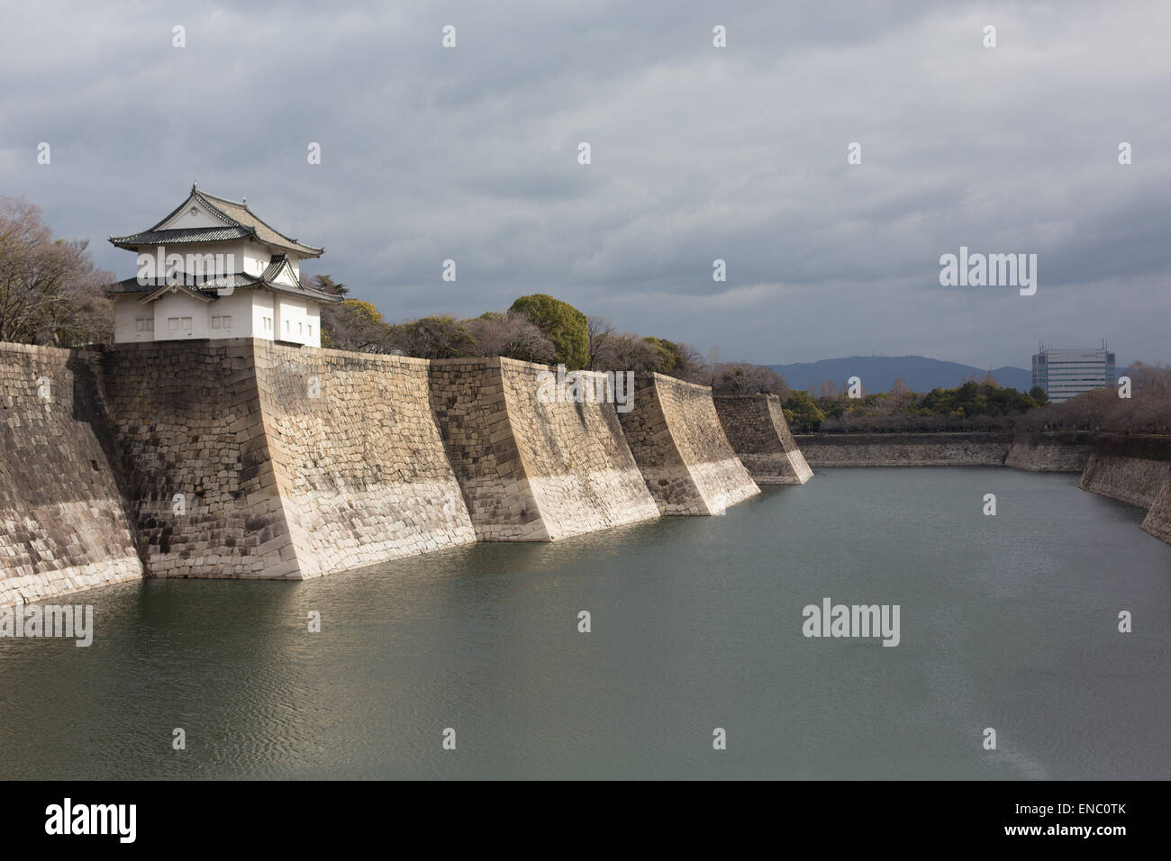 The outer wall and fortress of Osaka Castle, Osaka, Castle Stock Photo ...