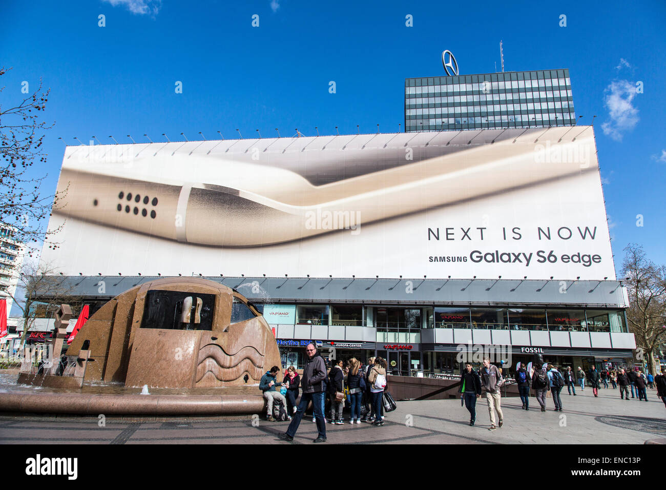 Huge building wraps, billboard on a building on Tauentzienstraße ...