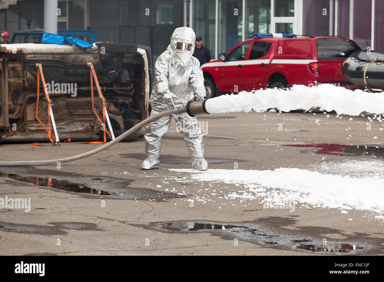 Fire fighting foam hi-res stock photography and images - Alamy