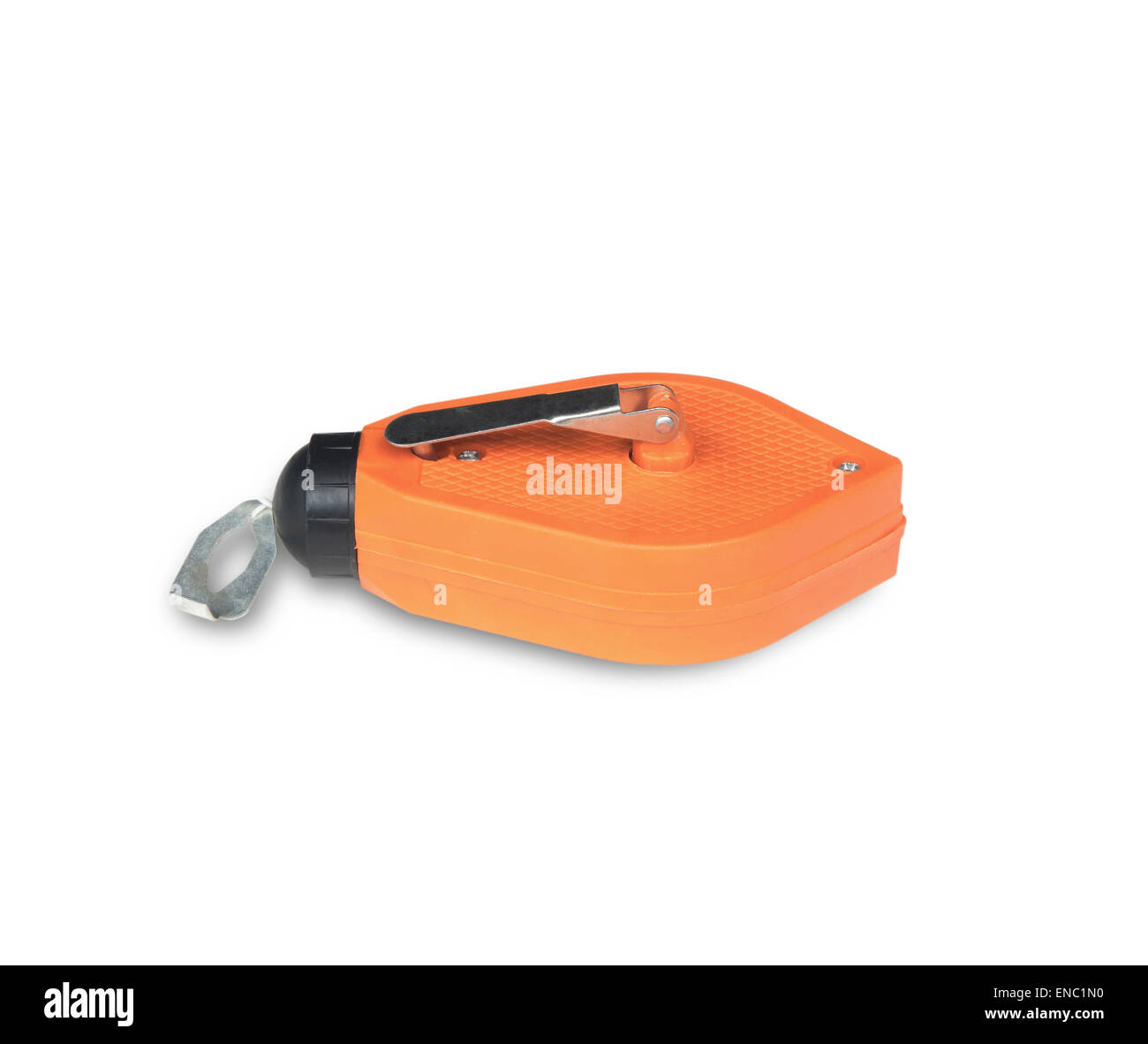 The Chalk line of equipment construction orange Stock Photo - Alamy