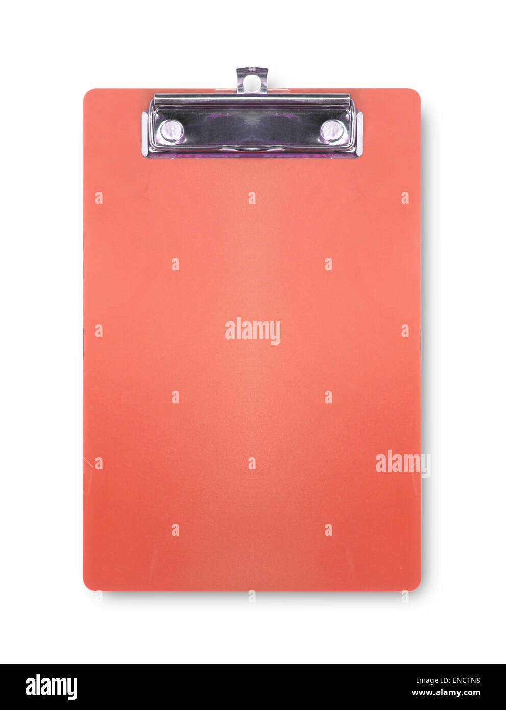 Red Plastic clipboard isolated on white background Stock Photo - Alamy