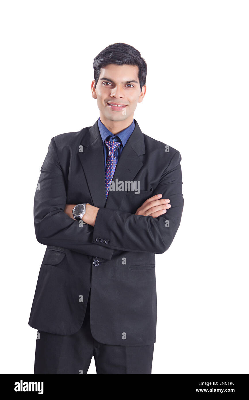 1 indian Business Man Standing Pose Stock Photo - Alamy