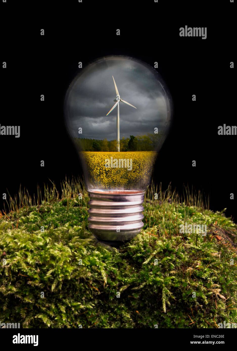 A creative interpretation showing the energy of the wind illustrated by ...