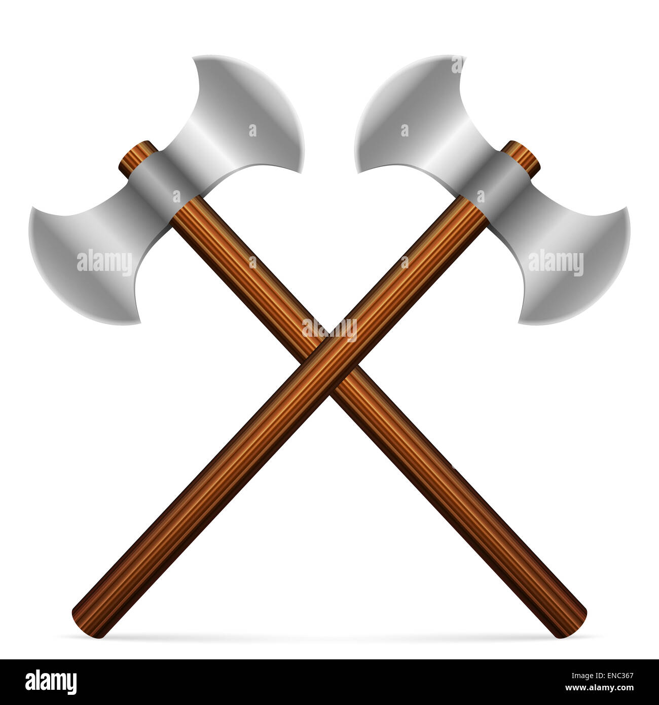 Axes on a white background. Vector illustration Stock Photo - Alamy