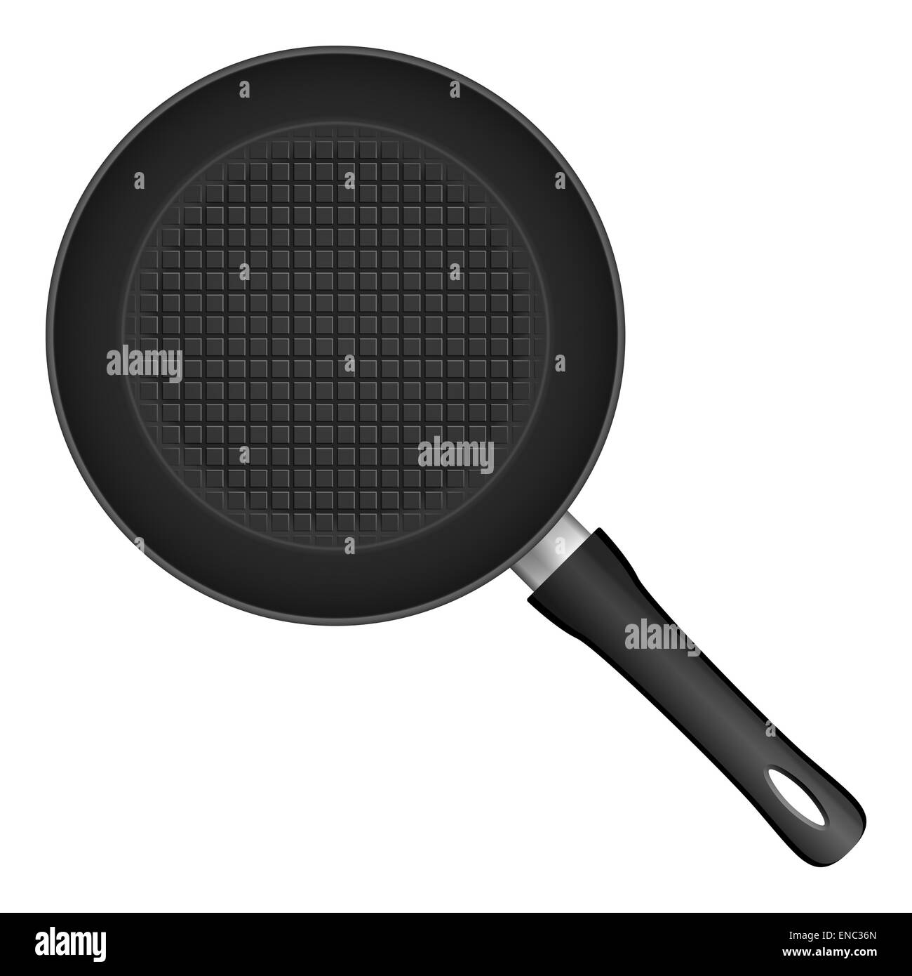 Frying pan on a white background. Vector illustration Stock Photo - Alamy
